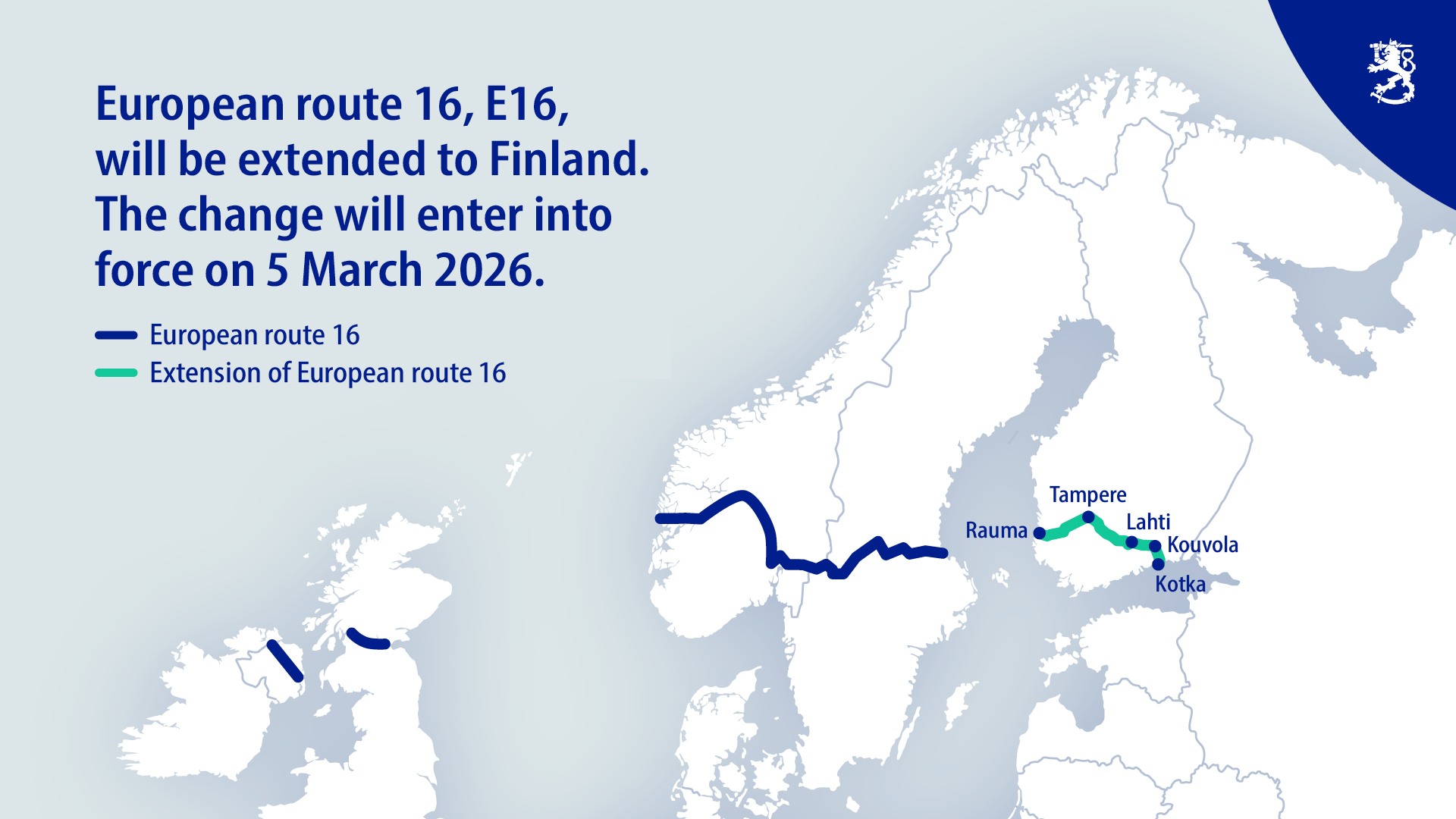 Minister Ranne: Expected amendment into force in March when E16 is ...